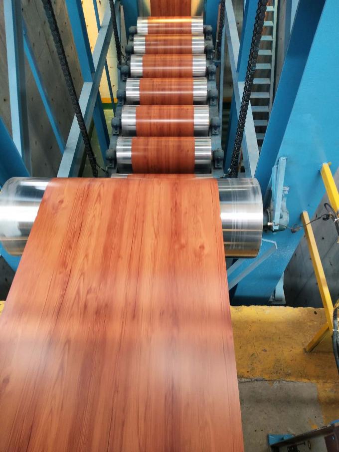 0.40*1250mm Golden Oak Wooden ppgi rolls Multi Gloss 3D Wood Woodlike ...